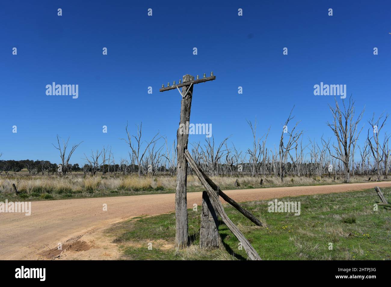 Old Lone Powerpole Stock Photo - Alamy
