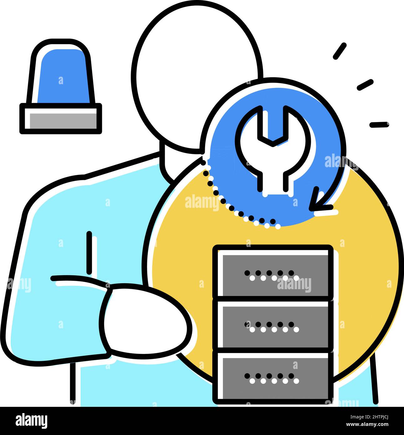 emergency recovery color icon vector illustration Stock Vector Image ...