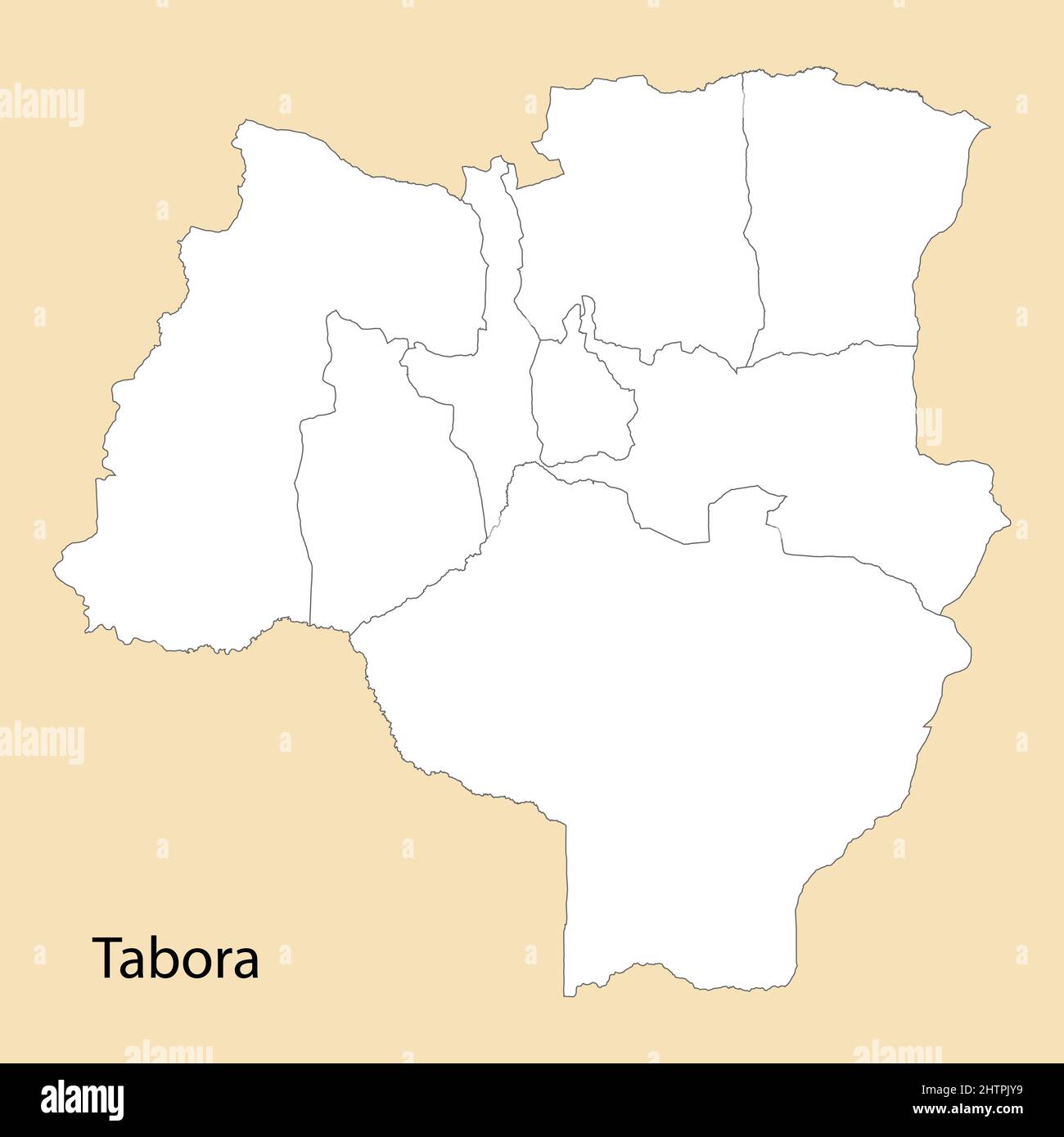 High Quality map of Tabora is a region of Tanzania, with borders of the ...