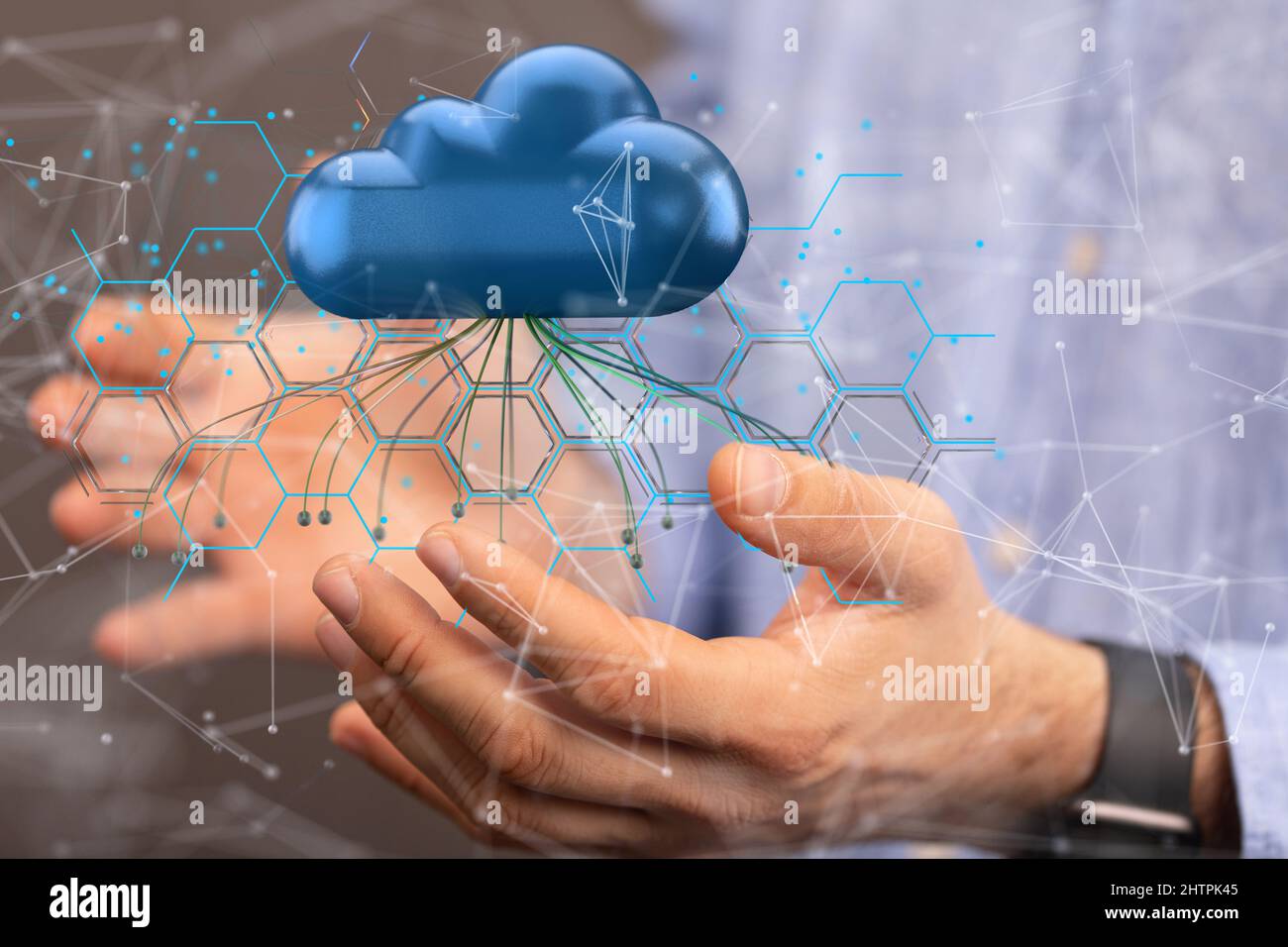 Holding Ui of Cloud Computing Technology Internet Storage - the concept ...