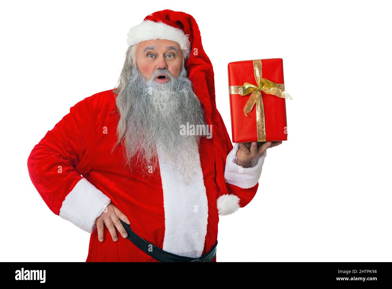 Santa claus isolated on white background Stock Photo - Alamy