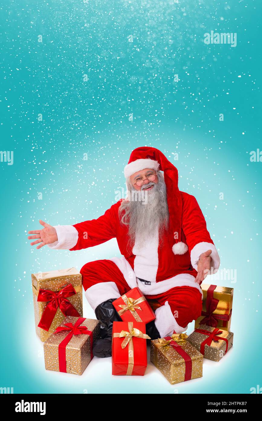 Santa claus isolated on white background Stock Photo - Alamy