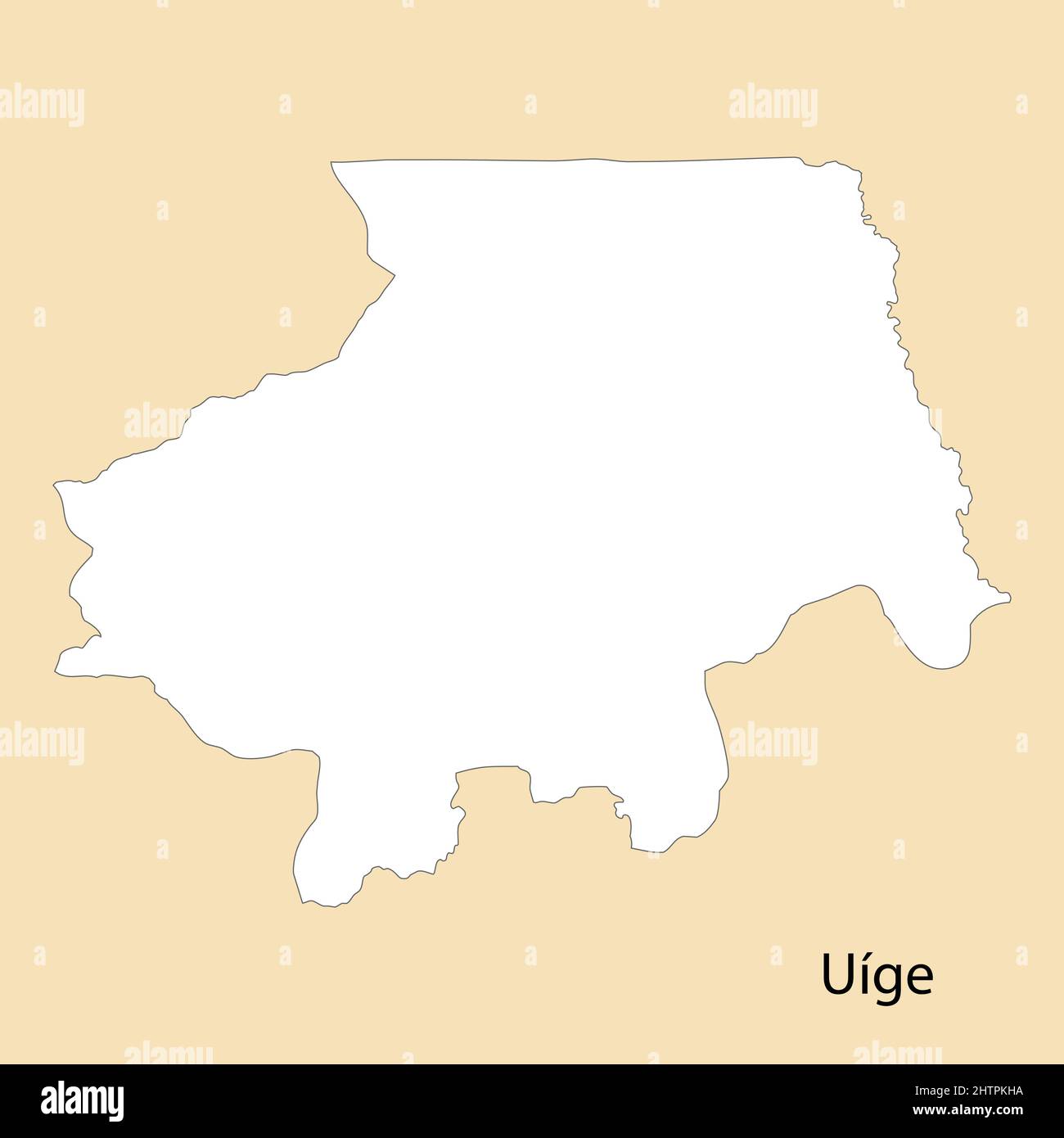 High Quality map of Uige is a region of Angola, with borders of the ...