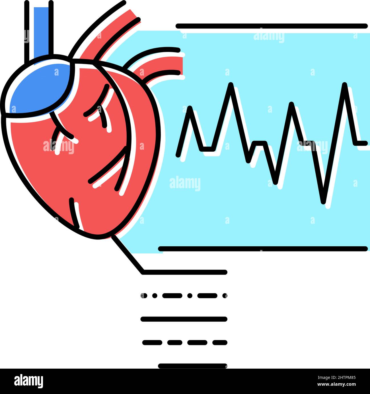 irregular heartbeats color icon vector illustration Stock Vector Image ...