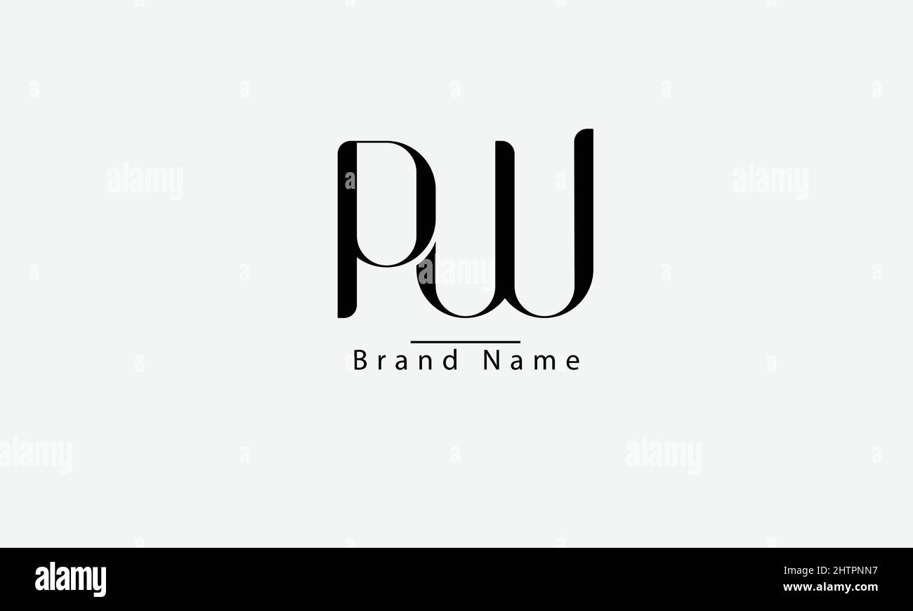 Pw logo Stock Vector Images - Alamy