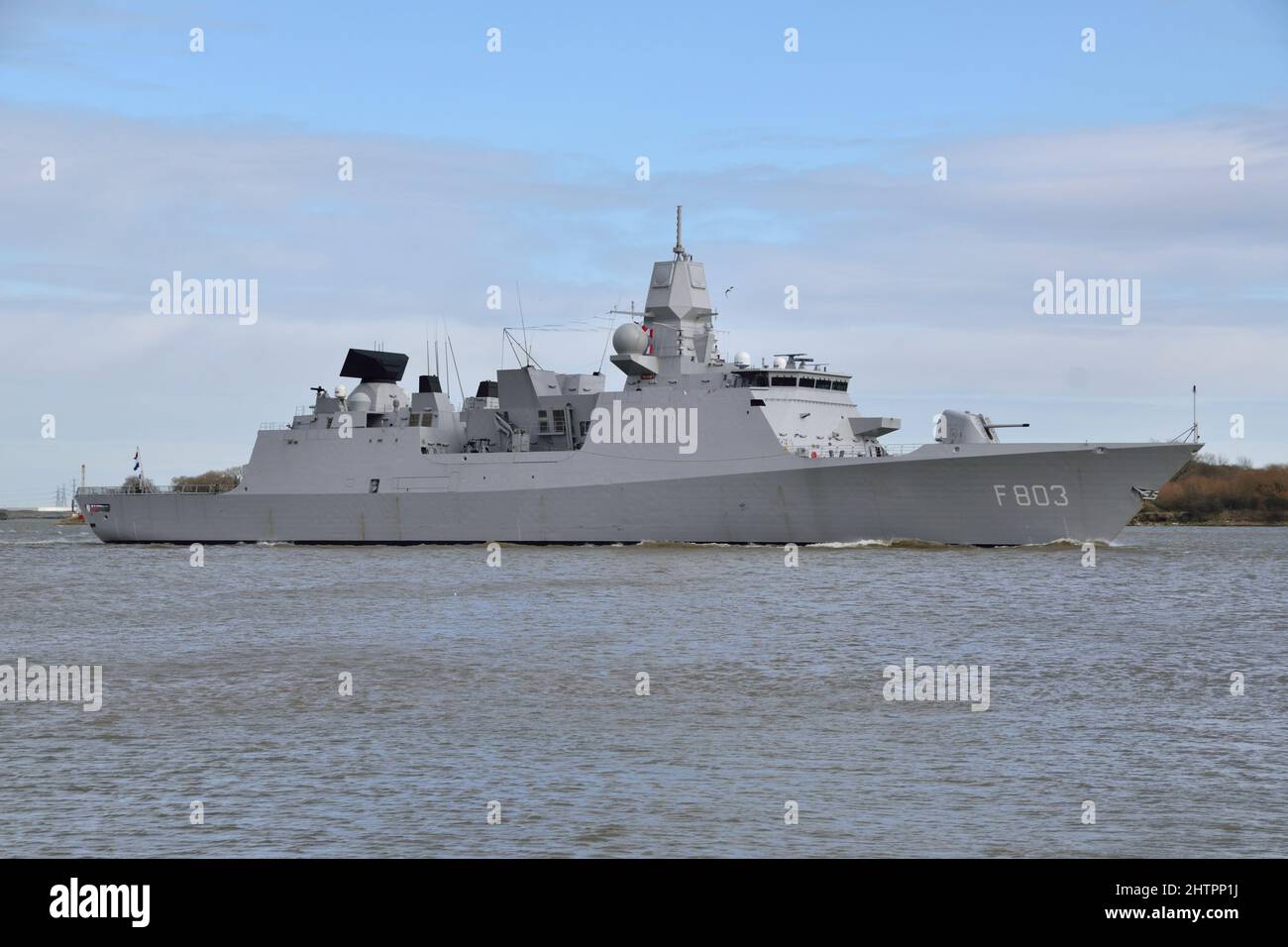 Royal Netherlands Navy Frigate HNLMS Tromp F803 arrives on the Thames ...