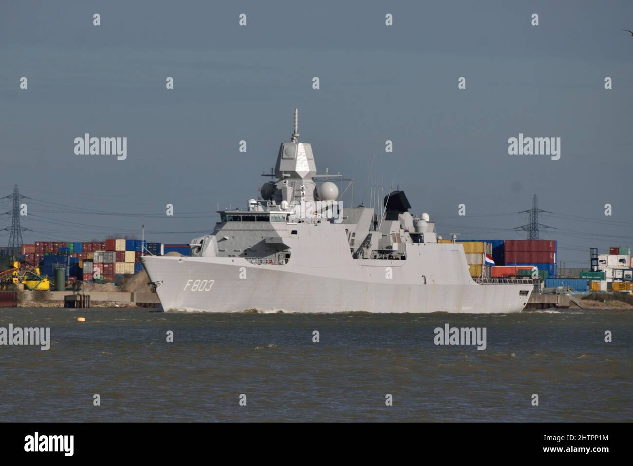 Royal Netherlands Navy Frigate HNLMS Tromp F803 arrives on the Thames ...