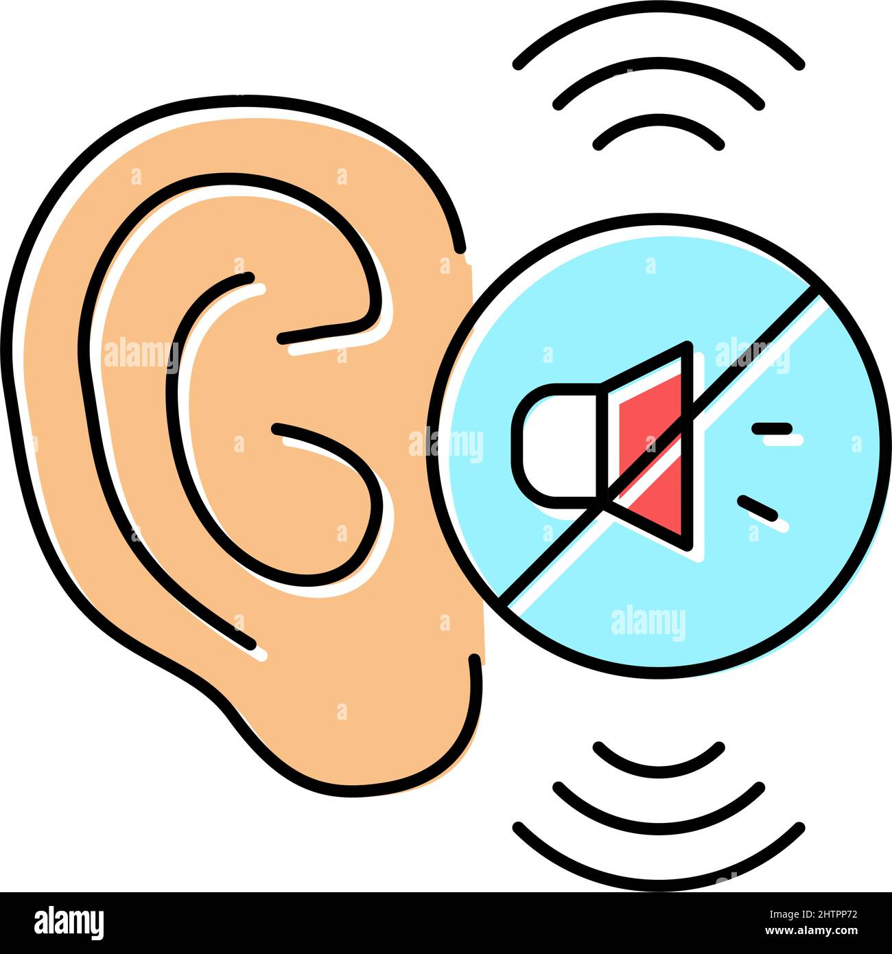 hearing loss color icon vector illustration Stock Vector Image & Art ...