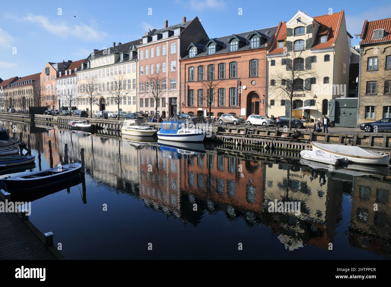 Copenhagen/Denmark.02..March 2022/. Sun shinme view of Christianhavn ...