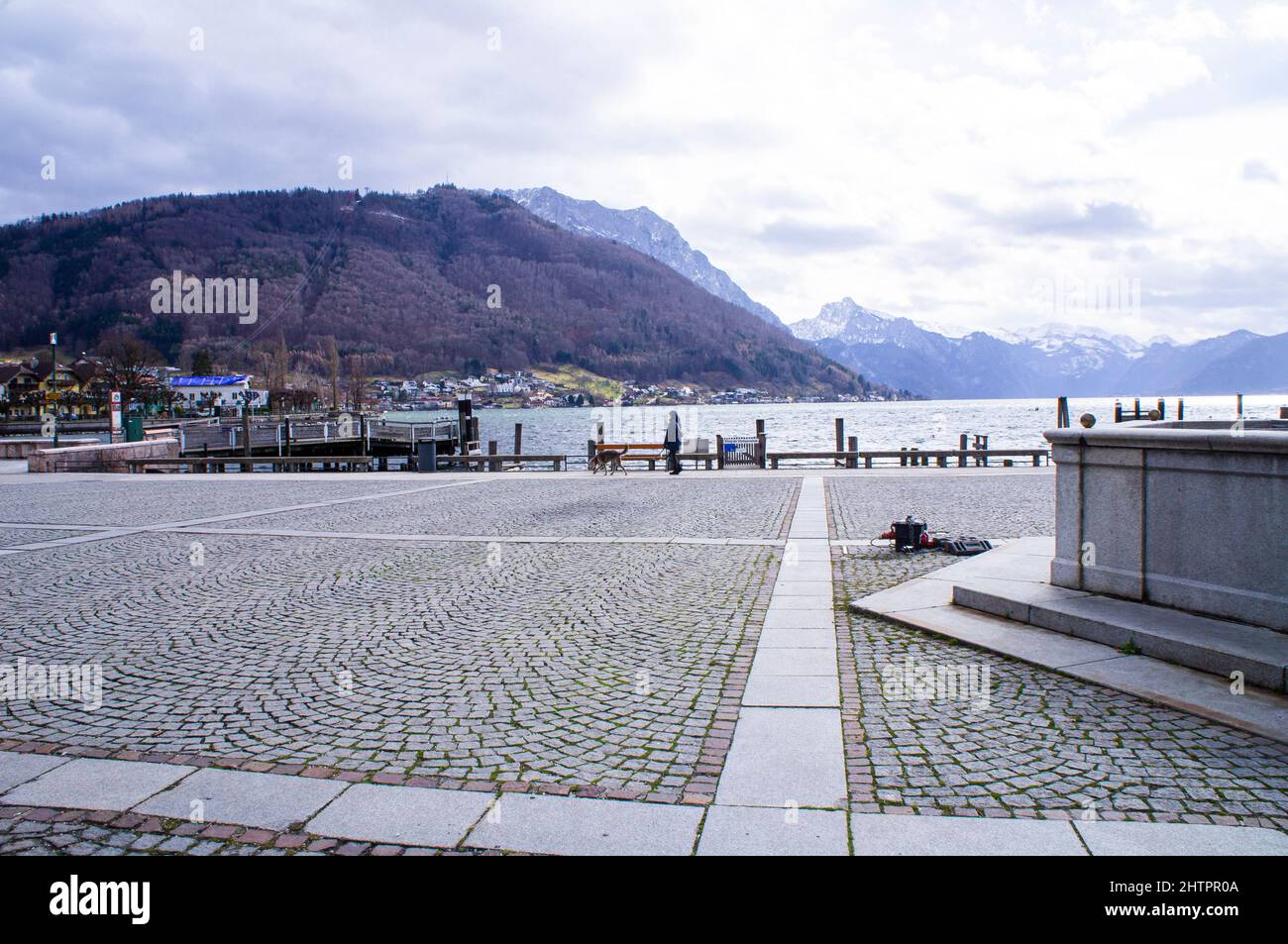 Gmunden, Traunsee lake, Salzkammergut, Upper Austria, February 21, 2022 ...