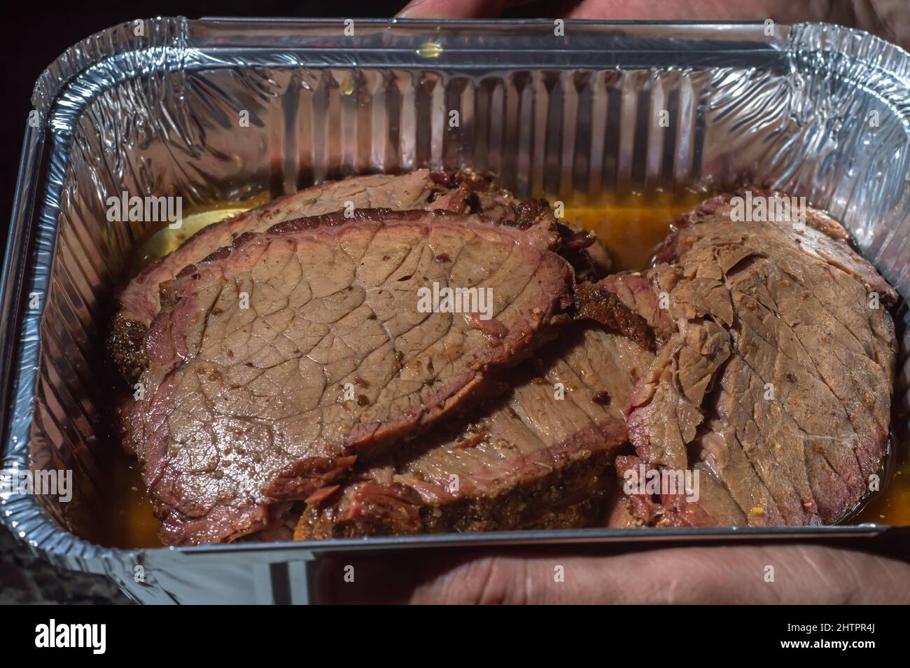 Hump steak, Cupim steak sliced and placed in an aluminio pack for ...