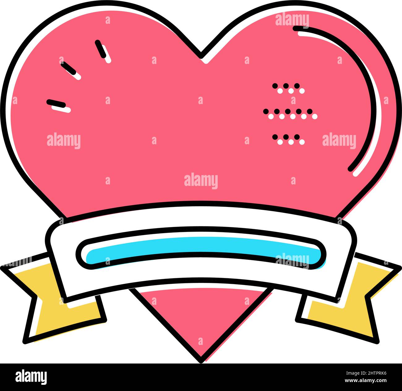 heart with ribbon logo color icon vector illustration Stock Vector ...