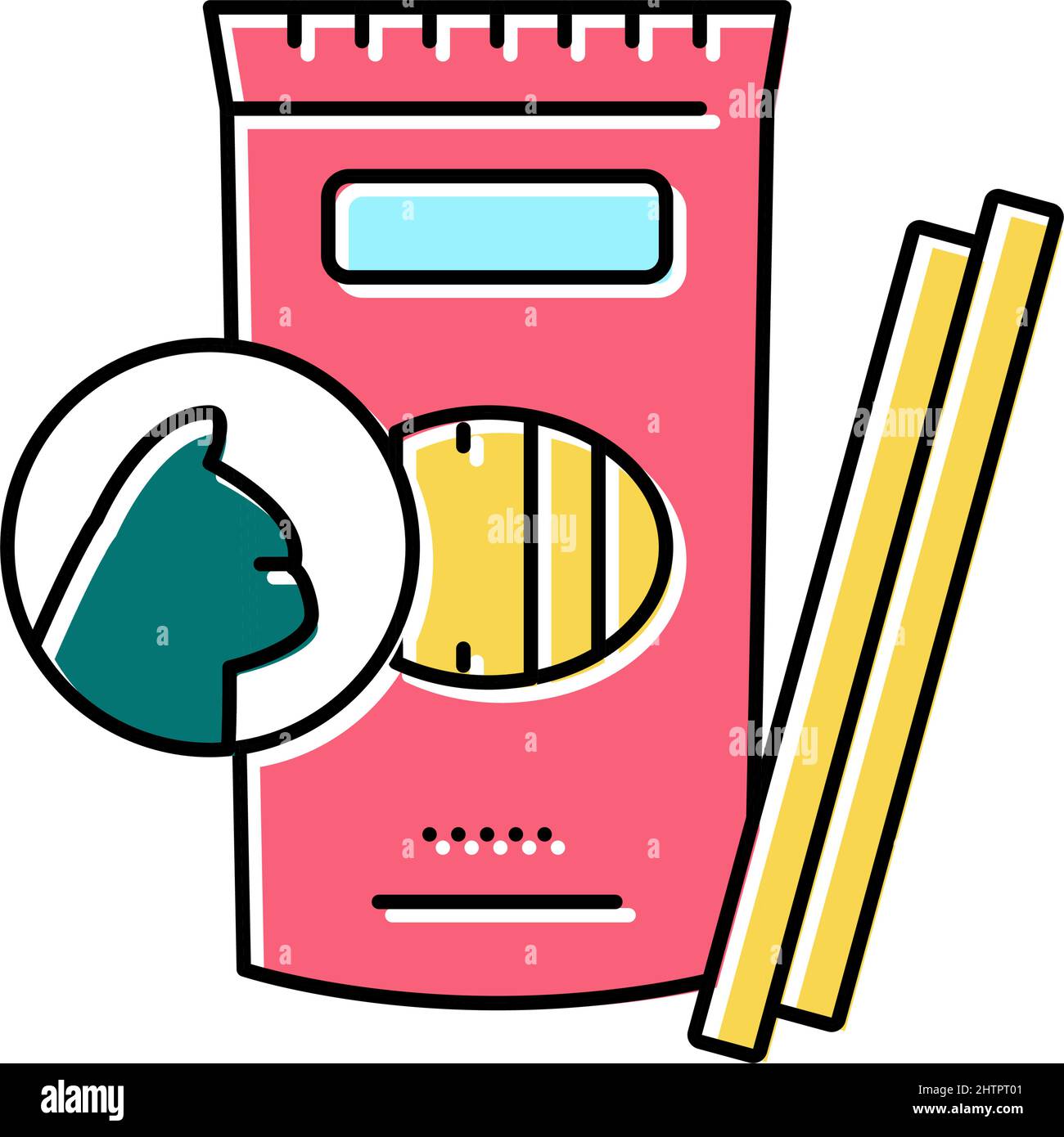 Delicacy food cat color icon hi-res stock photography and images - Alamy