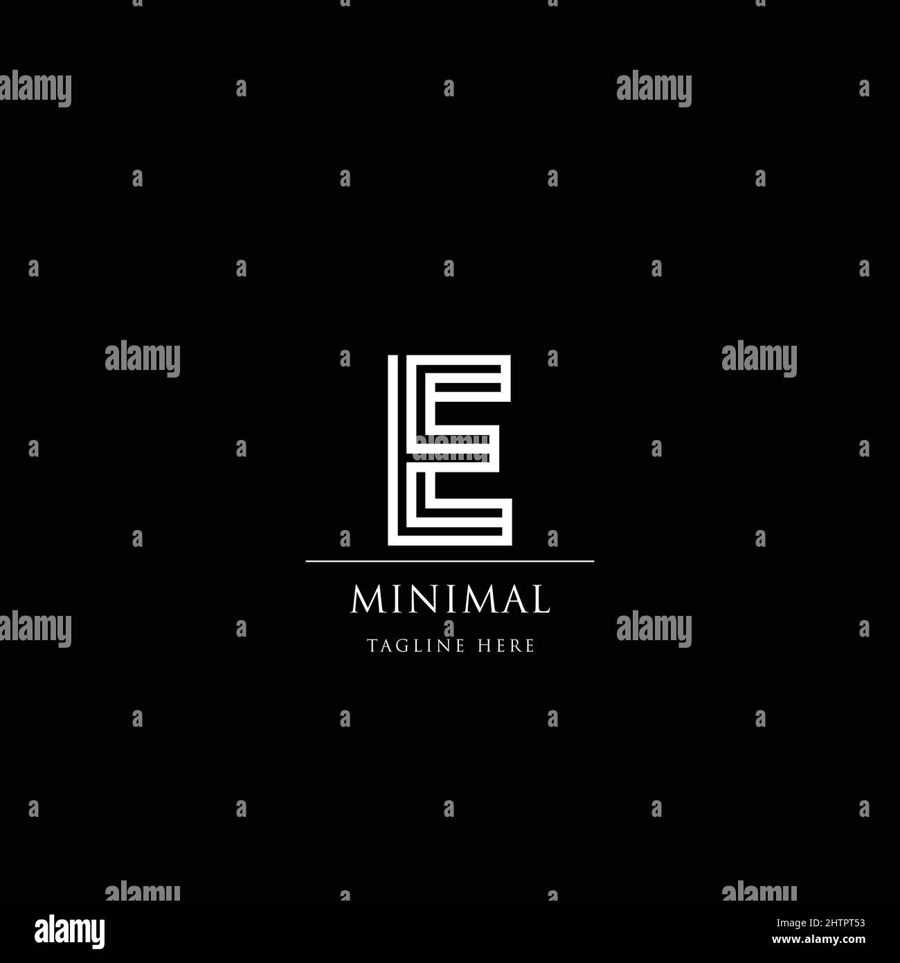 Abstract E logo icon vector template on black background Stock Vector ...