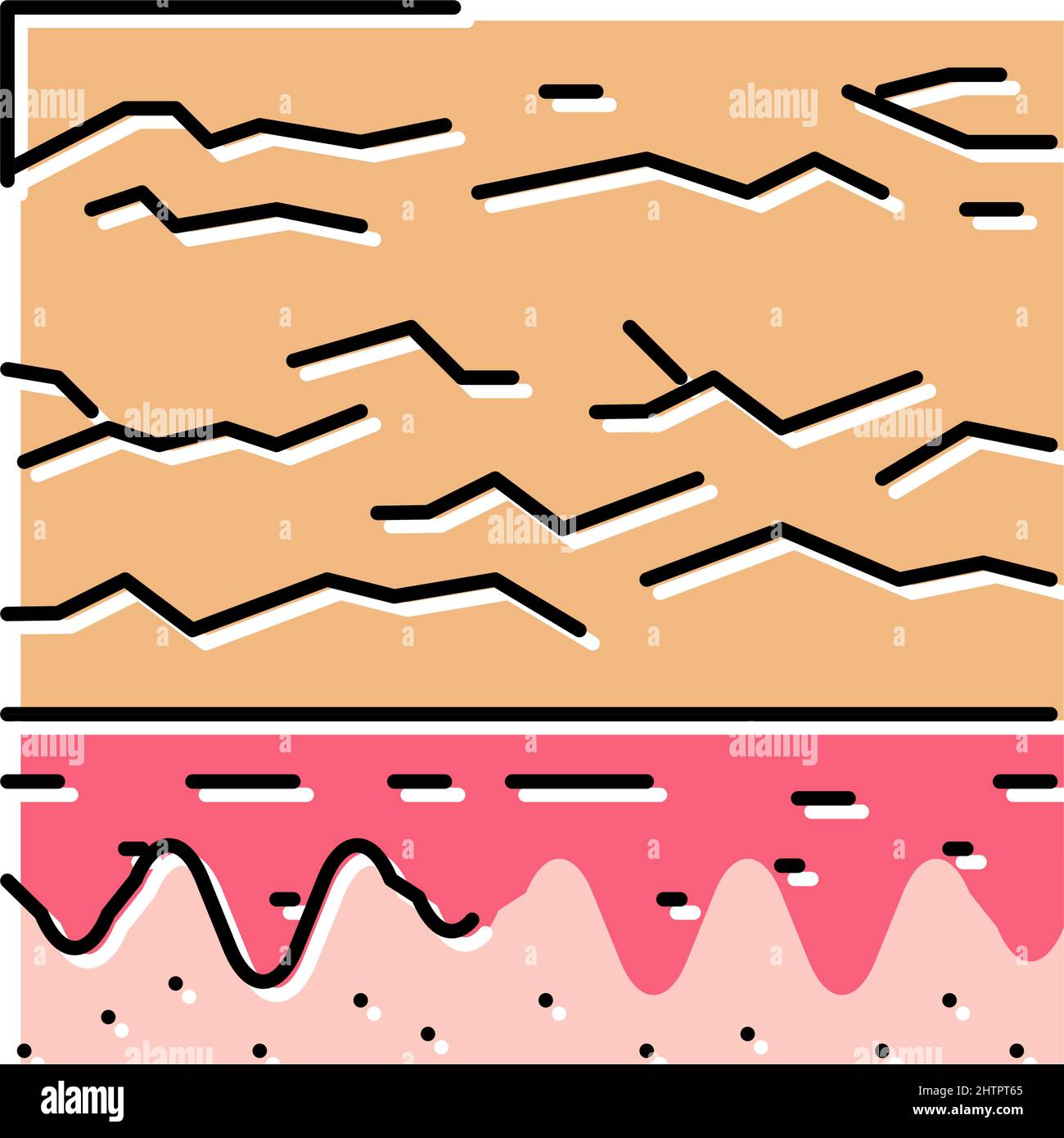 very dry skin color icon vector illustration Stock Vector Image & Art ...