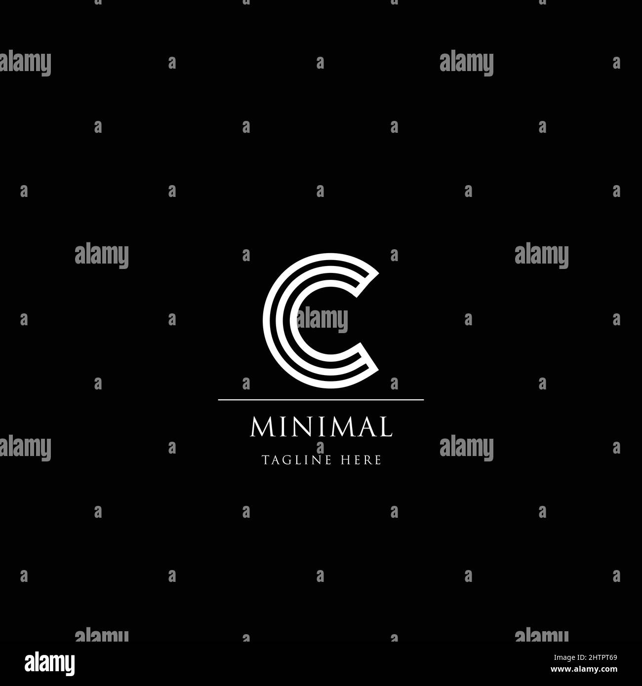 Abstract C logo icon vector template on black background Stock Vector ...