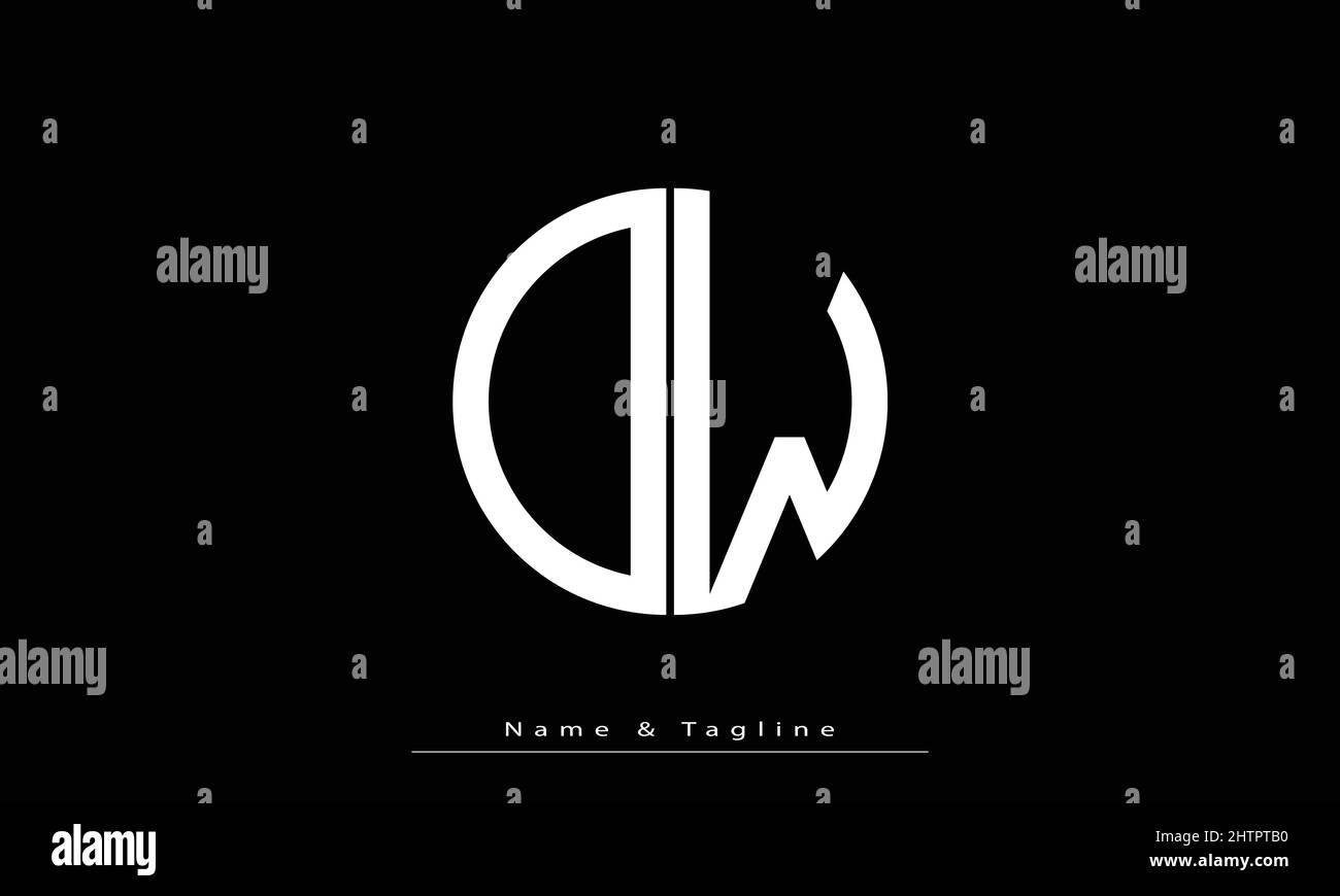 Alphabet letters Initials Monogram logo DW , WD Stock Vector Image ...