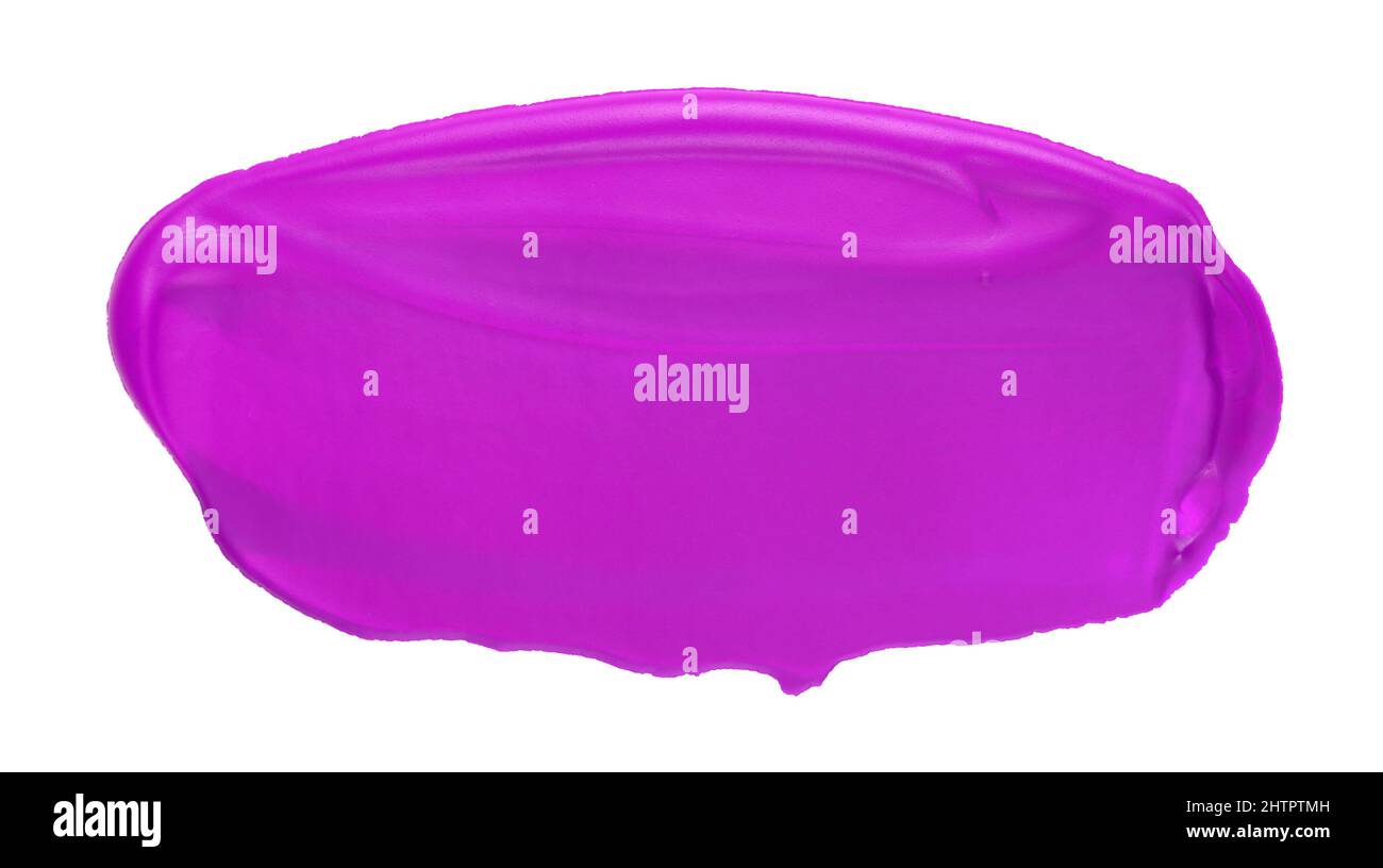 Violet paint smear shape isolated on white background Stock Photo - Alamy
