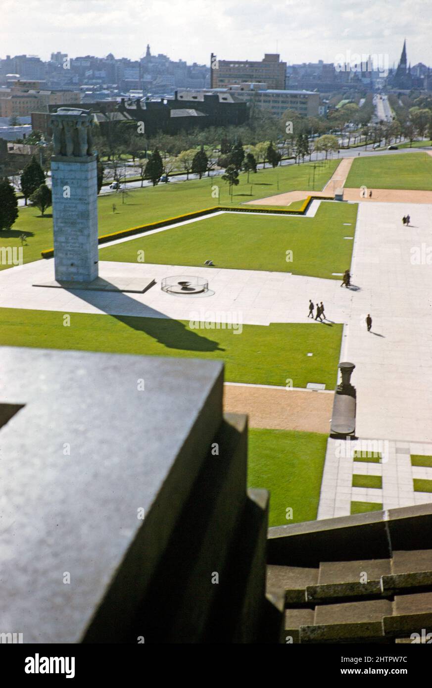 View from Shrine of Remembrance war memorial monument, Melbourne ...