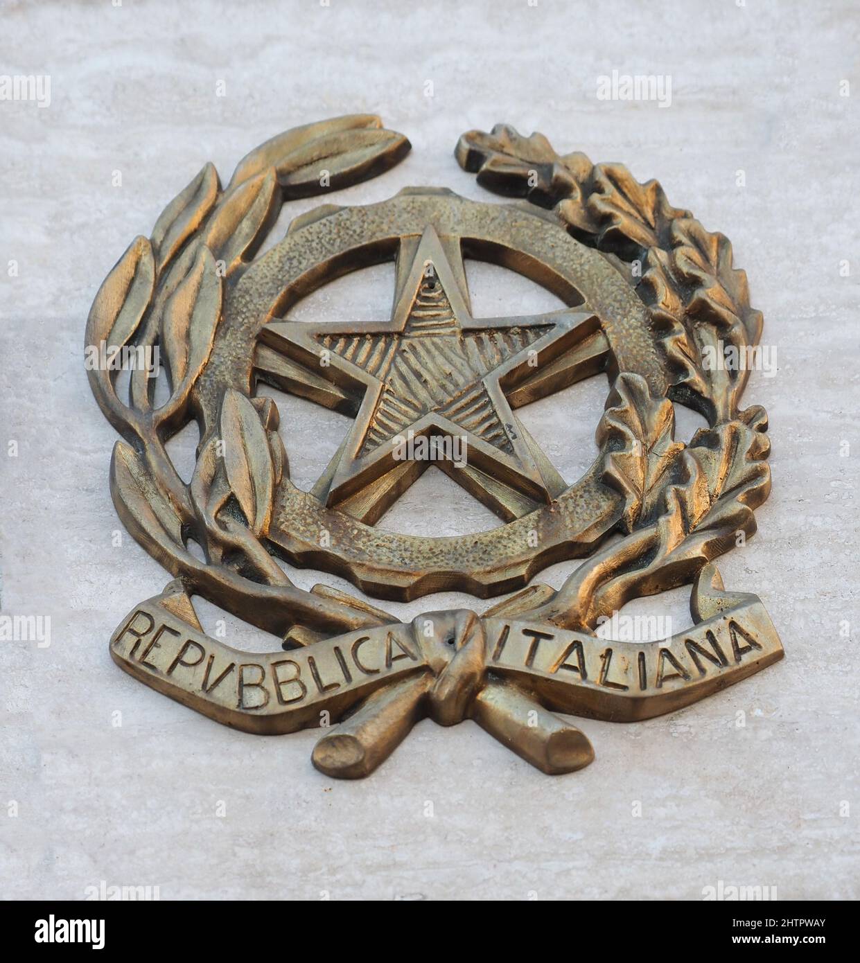 ROME, ITALY - CIRCA FEBRUARY 2022: Repubblica Italiana (translation ...