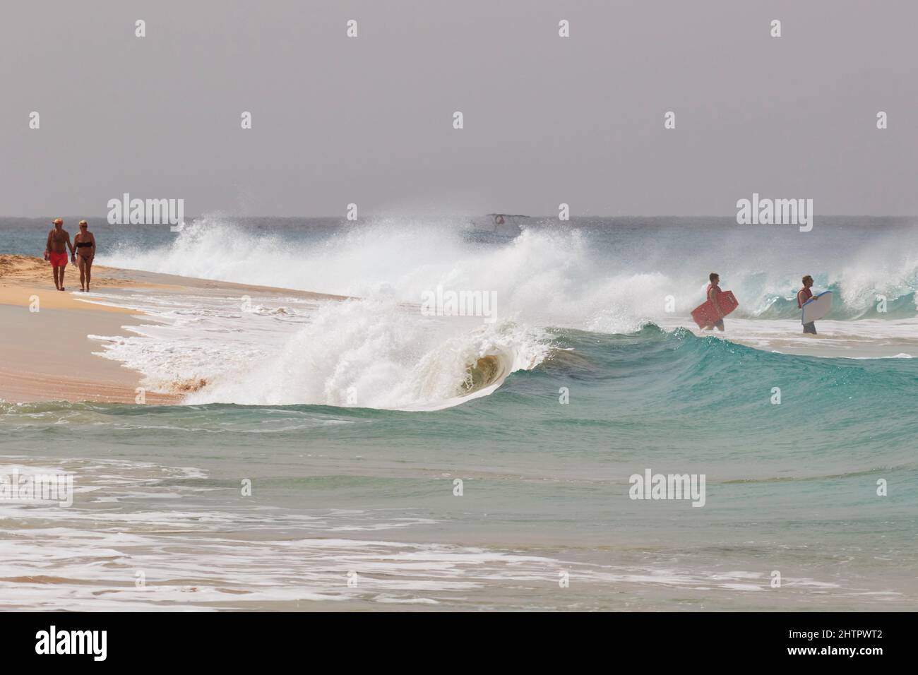 Ponta Preta beach, on the southwest coast of Sal island, Cape Verde ...