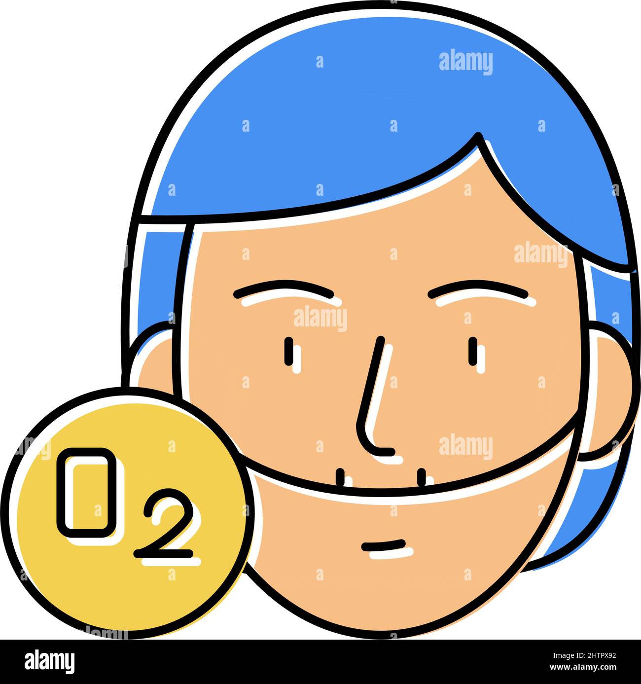 human breath oxygen tool color icon vector illustration Stock Vector ...