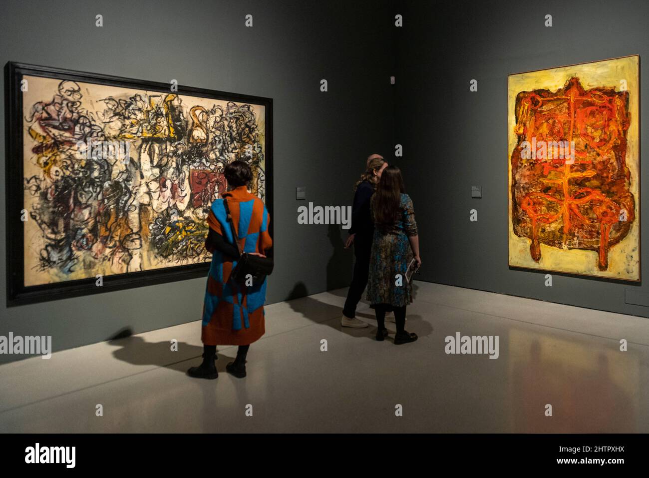 London, UK. 2 March 2022. (L) "Creation of Eve", 1956, by Alan Davie ...