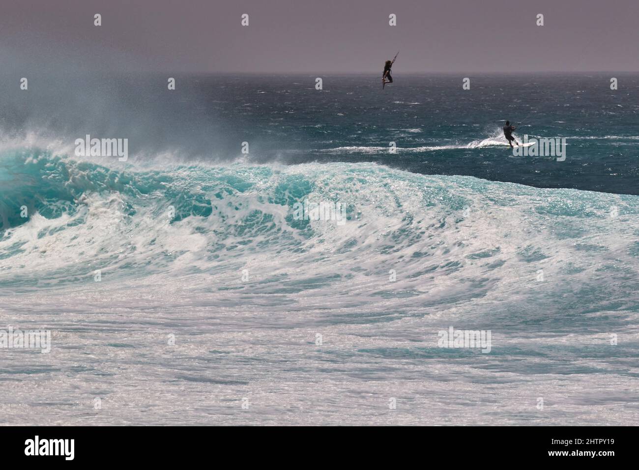 Atlantic surf coming ashore, at Ponta Preta, southwest coast of Sal ...
