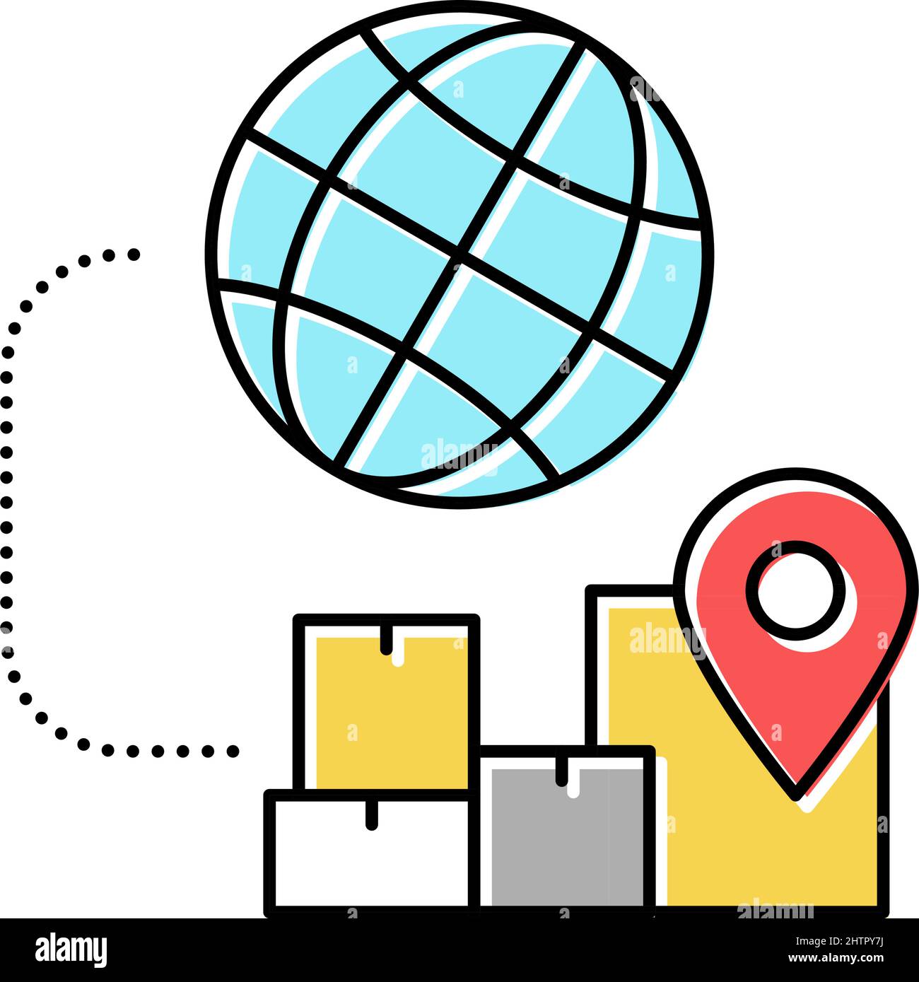 logistics international color icon vector illustration Stock Vector ...