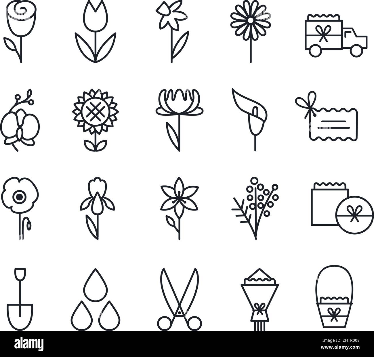 Basket daffodil flower plants Stock Vector Images - Alamy