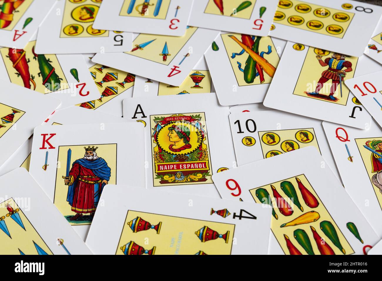 Deck of cards Spanish classic game Stock Photo - Alamy