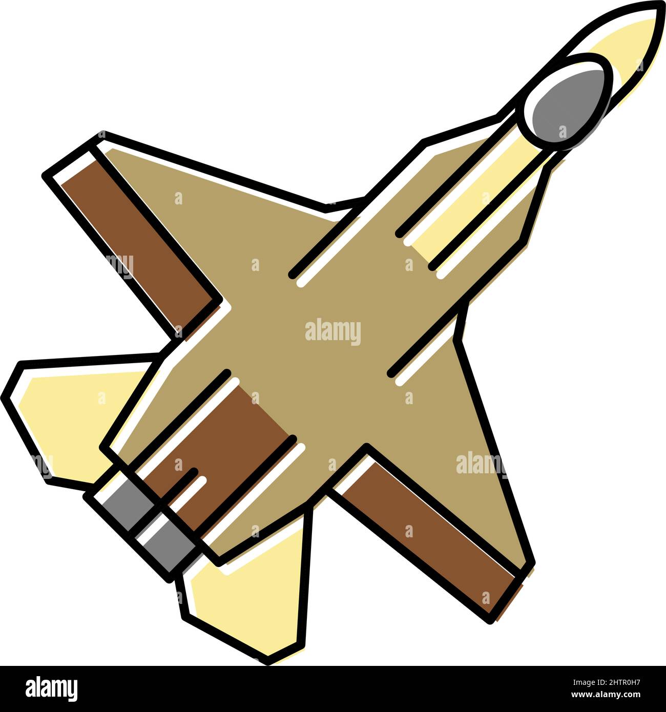 airplane army fly plane color icon vector illustration Stock Vector ...