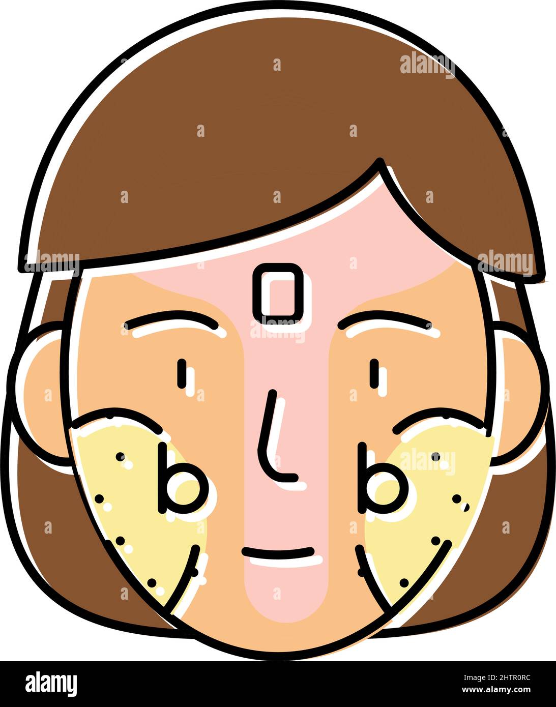 combination skin color icon vector illustration Stock Vector Image ...