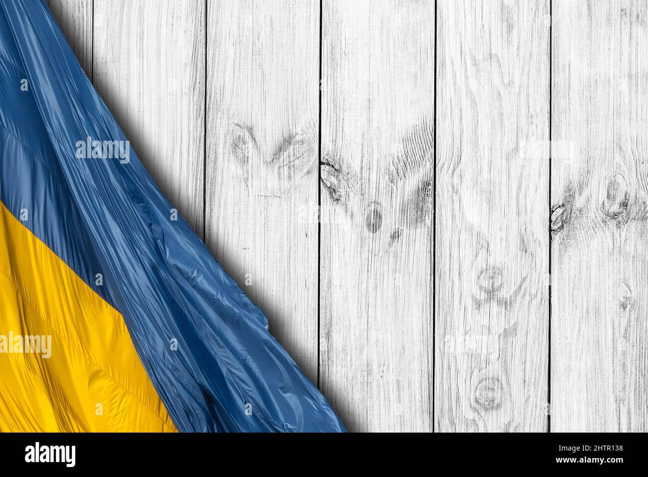 National flag of Ukraine isolated on wooden background Stock Photo - Alamy