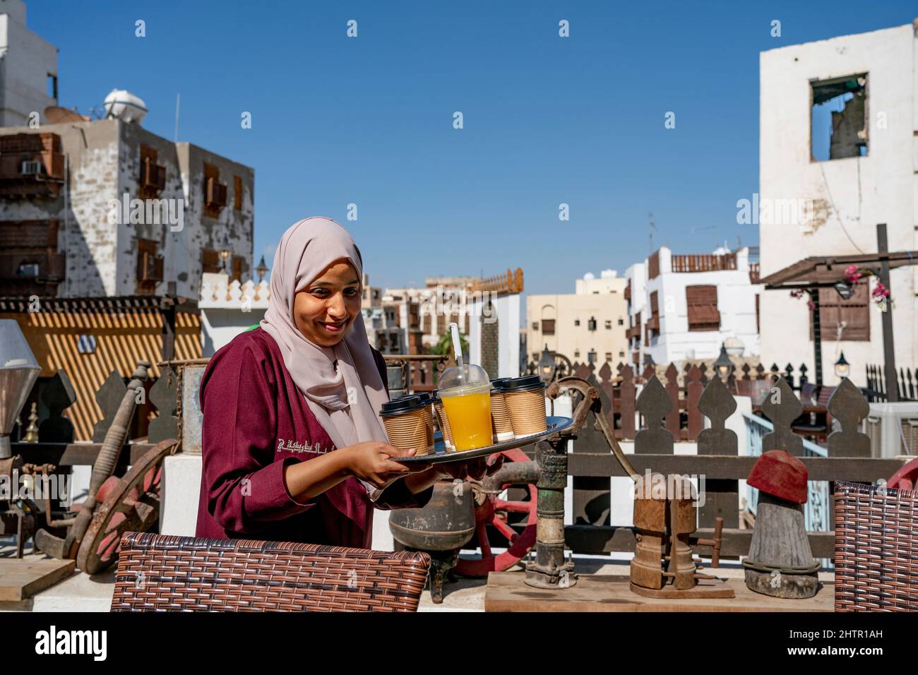 cafe and restaurant in the old town Jeddah, Saudi Arabia. (CTK Photo ...