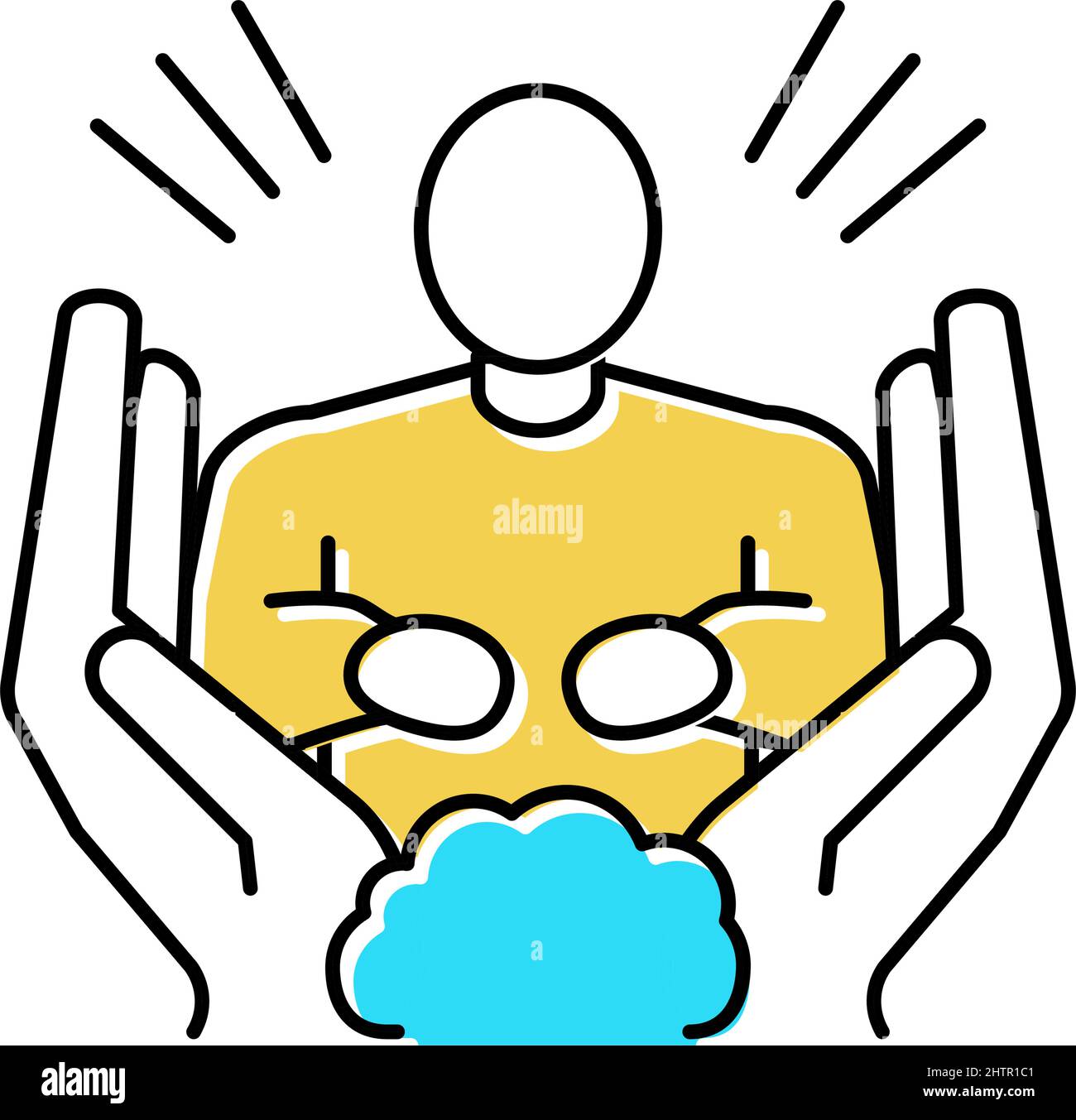 hope people value color icon vector illustration Stock Vector Image ...