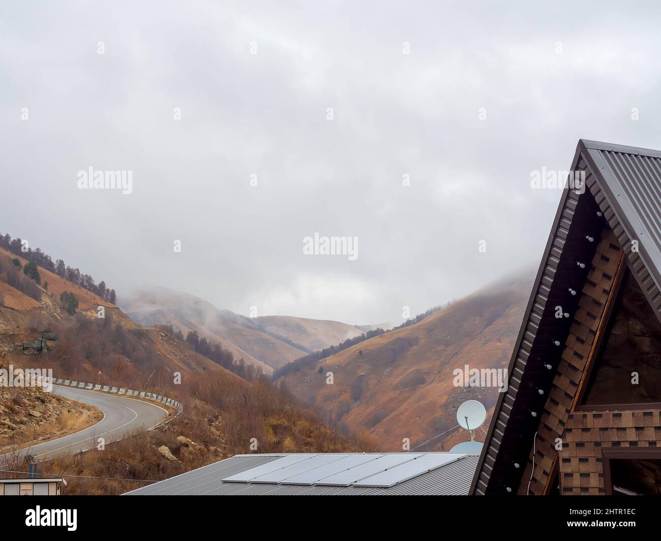 The top of house located in the highlands overlooking the highway and ...