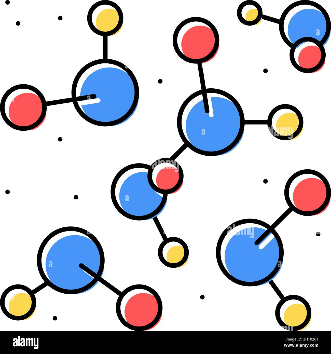 chemical molecule color icon vector isolated illustration Stock Vector ...
