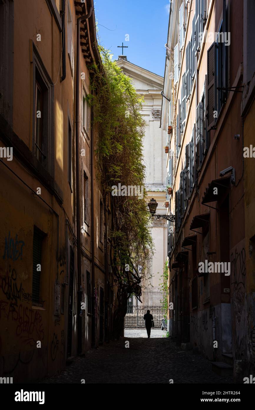 On the way, Trastevere, Roma Stock Photo - Alamy