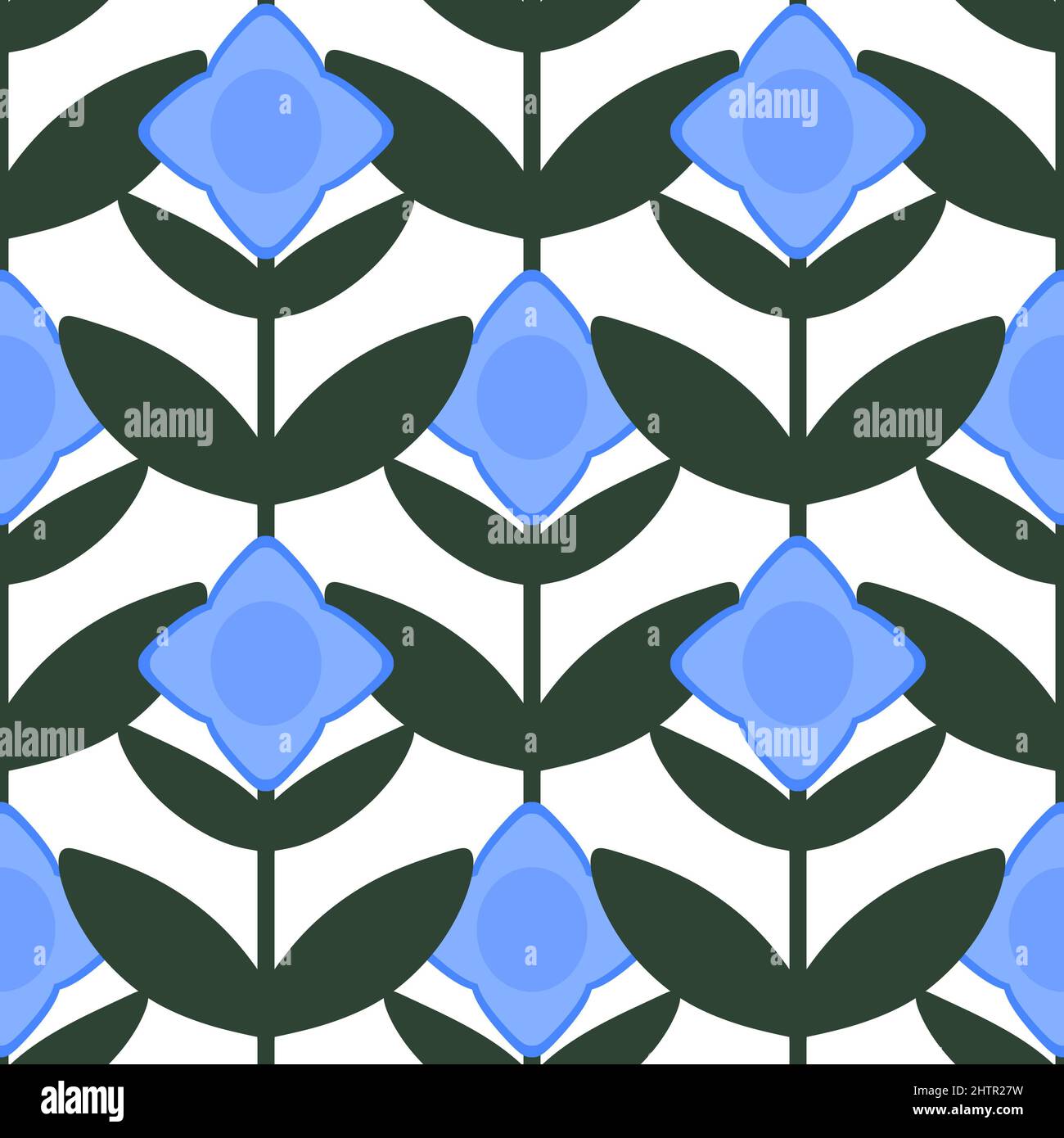 Simple floral seamless pattern with flowers for fabrics and cards and ...