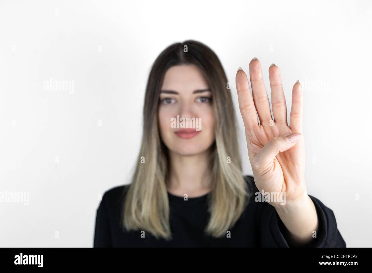 Number one finger sign hi-res stock photography and images - Alamy