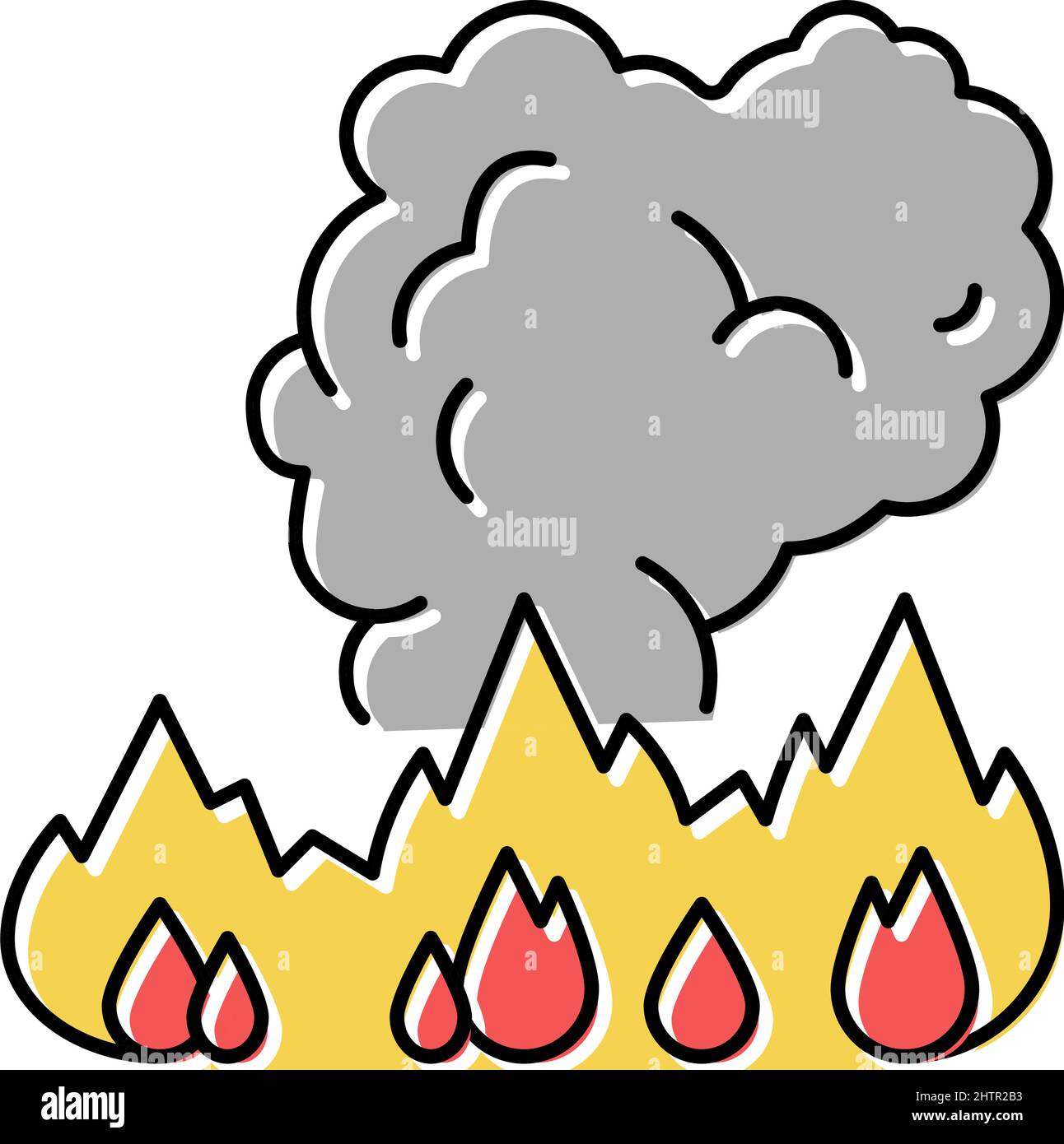fire smoke color icon vector illustration Stock Vector Image & Art - Alamy