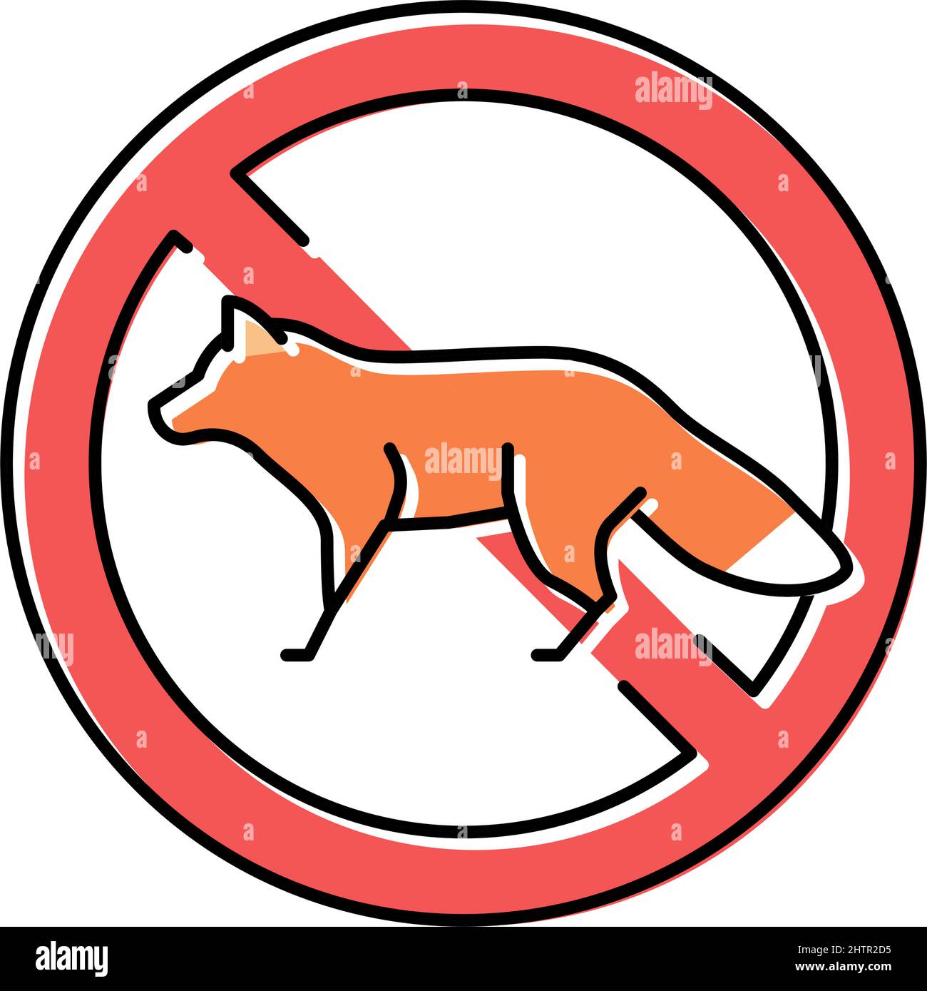 fox control color icon vector illustration Stock Vector Image & Art - Alamy