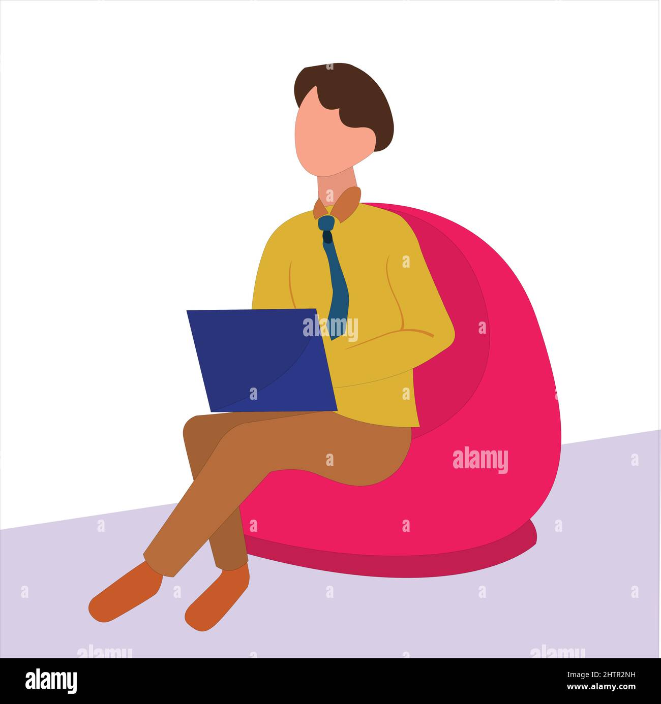 Telecommuting concept illustration Vector Stock Vector Image & Art - Alamy