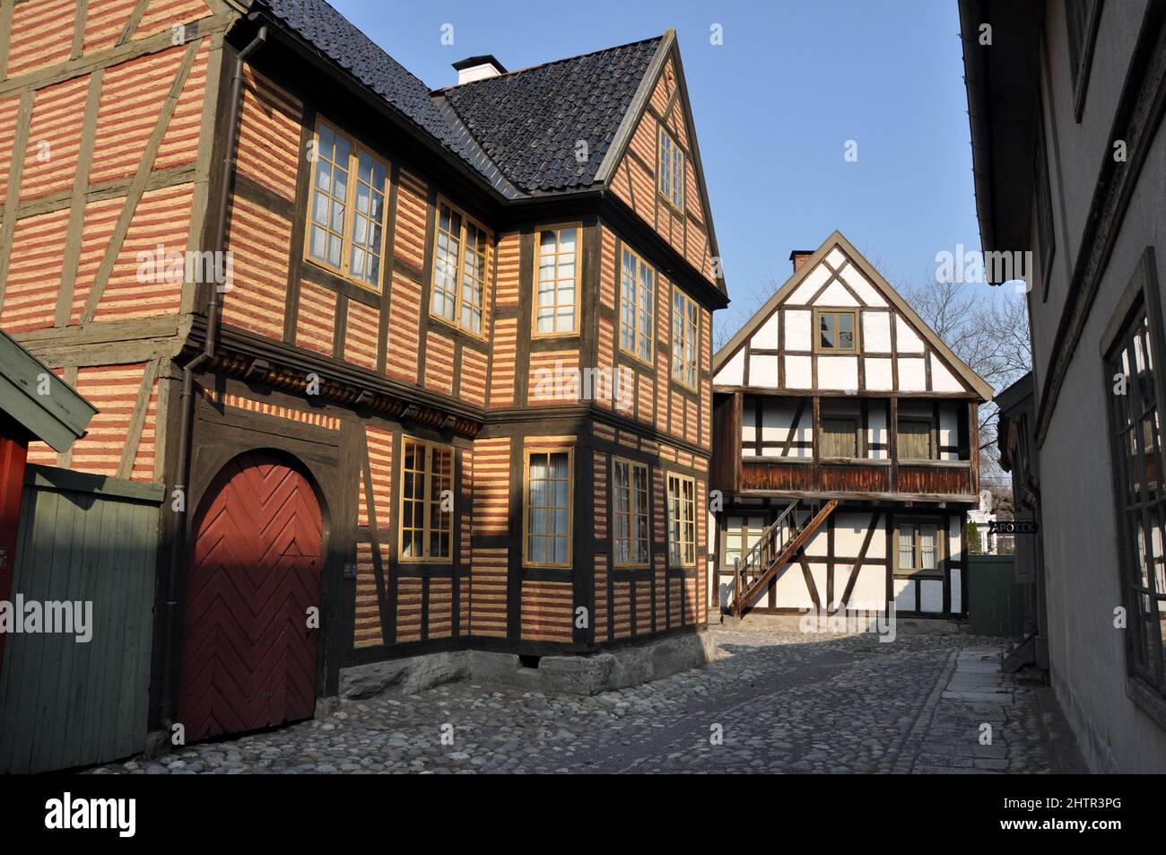 Half-timbered houses in museum in Oslo, Norway Stock Photo - Alamy