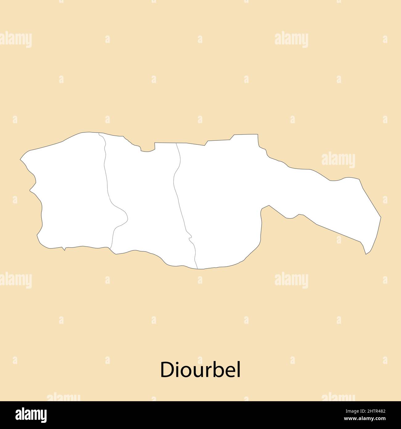 Diourbel outline map hi-res stock photography and images - Alamy