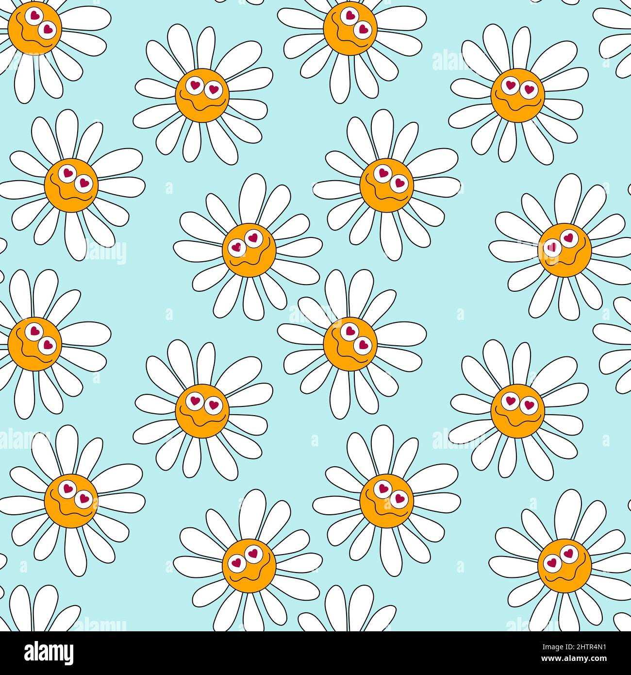 Simple floral seamless pattern with flowers for fabrics and cards and ...