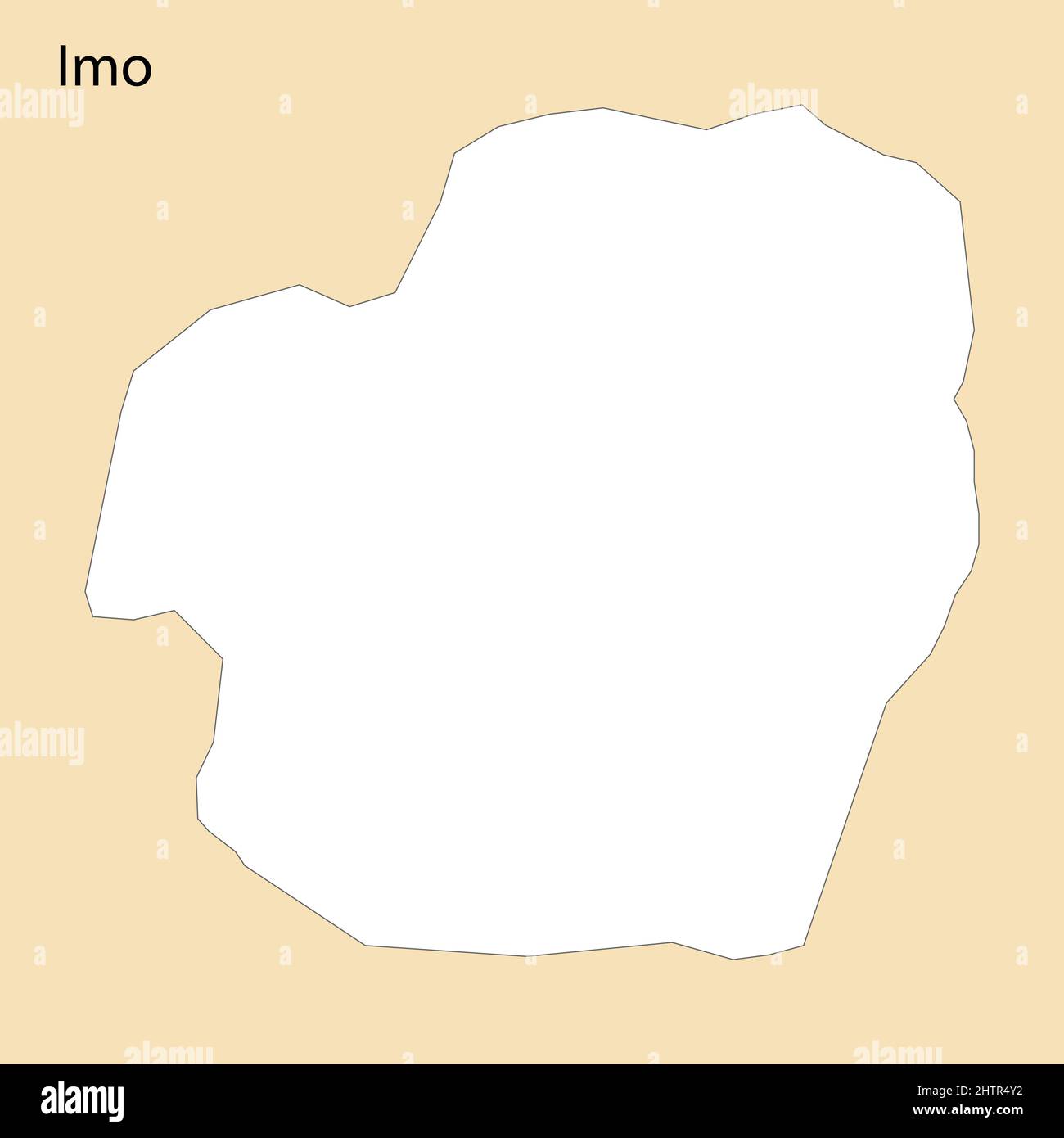 High Quality map of Imo is a region of Nigeria, with borders of the ...