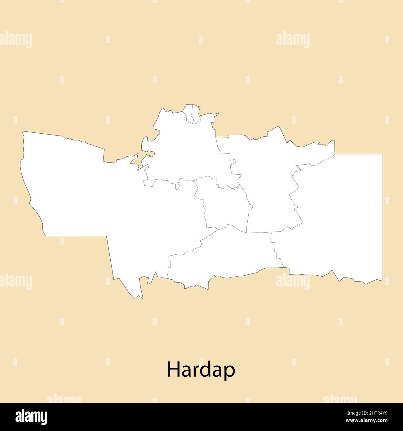High Quality map of Hardap is a region of Namibia, with borders of the ...
