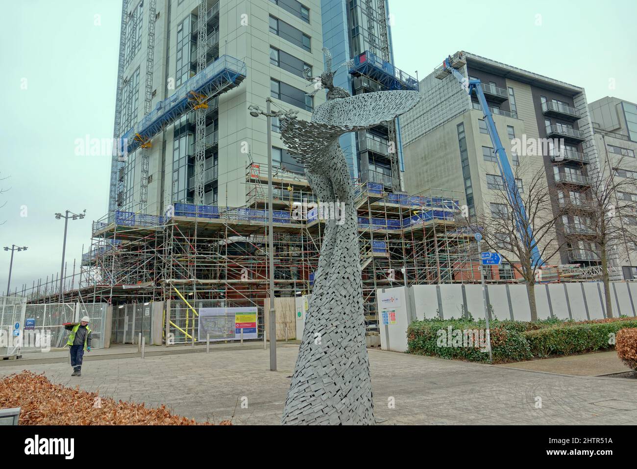 Glasgow, Scotland, UK 2nd March, 2022.Glasgow Harbour area cladding ...